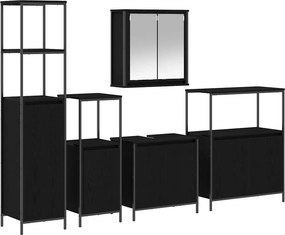 Sada koupelnového nábytku 5 ks Černý dub 36 x 35 x 165 cm 3328384