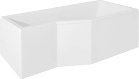 Besco Akrylátová atypická vana INTEGRA 150x75 (170x75) Barva: Bílá, Rozměry (cm): 150x75, Orientace: Levá