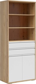 XXXLutz SKŘÍŇ NA ŠANONY, bílá, barvy dubu, 80/198/41 cm Carryhome - Regály na šanony - 002427031605