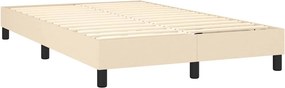 Box spring postel s matrací krémová 120x200 cm textil 3140046