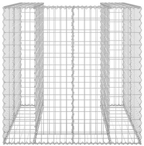 vidaXL Gabionová zástěna pro popelnici pozinkovaná ocel 110x100x110 cm