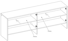 Dig-Net Nástavba Concept CP-11 - bílý mat, 215 x 108 cm