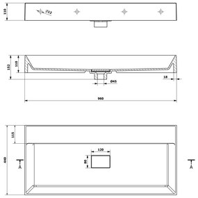 Sapho, GODIVA umyvadlo 96x44cm, litý mramor, bílá, GU096-0
