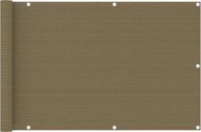 Balkonová zástěna taupe 90 x 500 cm HDPE 310962
