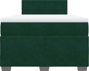 Box spring postel s matrací tmavě zelená 120x190 cm samet 3288561