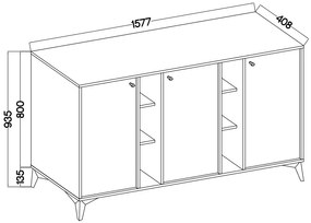 Falco Komoda Tomila 823/1 černý grafit