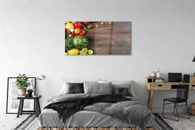 akrylový obraz Meloun rajčata kopr 125x50 cm