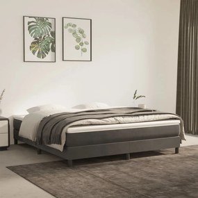 Rám postele s boxspringem tmavě šedý 160 x 200 cm samet 3120779