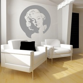 Živá Zeď Samolepka na zeď Portrét Marilyn Monroe Barva: černá