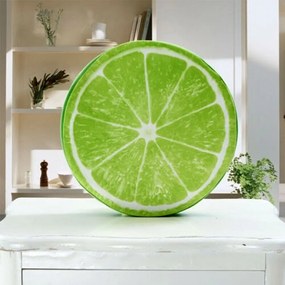 Dekorativní kulatý polštářek/podsedák ve tvaru ovoce Varianta: Zeleno oranžová