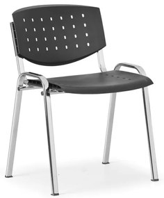 Antares Jednací židle TONY, černá, konstrukce chromovaná