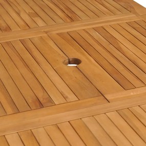 vidaXL Marketos Rozkládací zahradní stůl (110–160) x 80 x 75 cm masivní teak