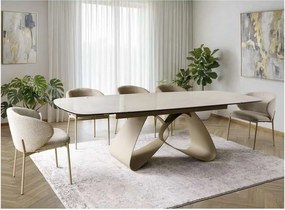 Jídelní stůl Farnam, béžová / krémová