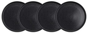 CASA NOVA Sada snídaňových talířů 22,5 cm set 4 ks - černá