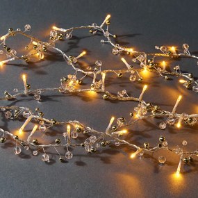 Butlers JINGLE LIGHTS LED Světelný řetěz s USB s perlami a rolničkami 40 světel