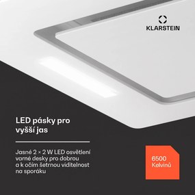 Klarstein Hektor Eco, digestoř, 52 cm, 466 m³/h, dotykové ovládání, sklo