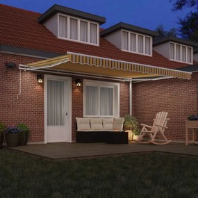 Stahovací markýza Vícebarevný 450 × 300 cm Látka a hliník 3330942
