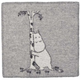 Podsedák z ovčí vlny Moomin Tree Hug grey 43x43, Klippan Švédsko