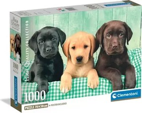CLEMENTONI Puzzle Tři labradoři / 1000 dílků / od 18 let