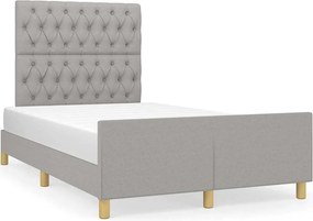 Rám postele bez matrace světle šedá 120 x 200 cm textil 3125284