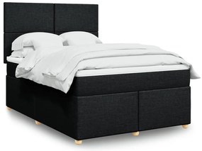 Box spring postel s matrací černá 140 x 190 cm textil 3291270