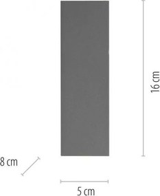 PN 9467-15 BLOCK LED venkovní nástěnné svítidlo šedá IP54 3000K - PAUL NEUHAUS
