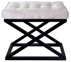 Atelier del Sofa Taburet Capraz - Black, White v3, Černá, Bílá