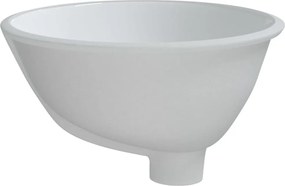 vidaXL Umyvadlo do koupelny bílé 33 x 29 x 16,5 cm oválné keramika [153715]
