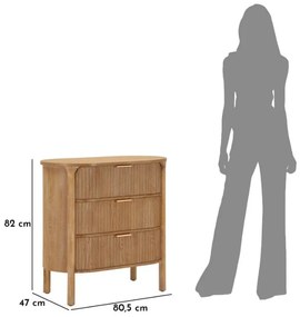 Designová komoda Jahzara 80,5 cm hnědá