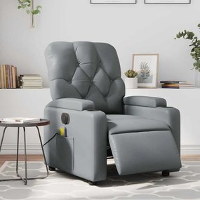 Elektrické masážní polohovací křeslo šedé umělá kůže 3204768