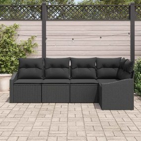 Set pohovek 5 ks Černá polyratan 3346723