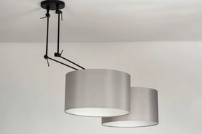 Závěsné designové svítidlo nad stůl Snap Light Duo Grey and Black