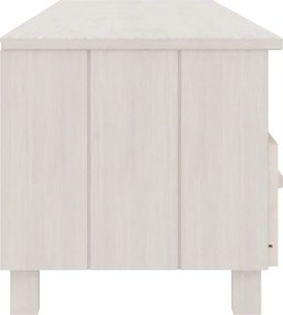 TV stolek HAMAR bílý 158 x 40 x 40 cm masivní borovice 340473