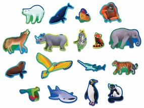 Mudpuppy Puzzle Ohrožené druhy zvířat celého světa 80 dílků