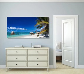 Obraz pláž Anse Source - 120x60 cm