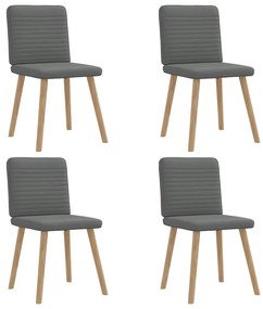 Jídelní židle 4 ks tmavě šedé textil 3315245