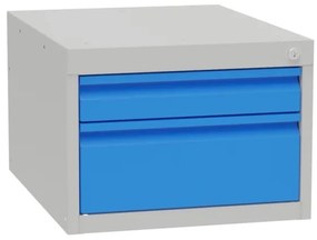 Závěsný dílenský box na nářadí KOVONA, 2 zásuvky, 350 x 480 x 610 mm