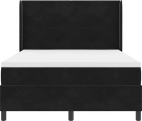Postel s boxspringem s čelo Černá 160 x 200 cm samet 3342016