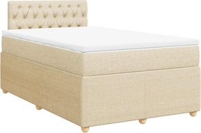 Box spring postel s matrací krémová 120x200 cm textil 3287435
