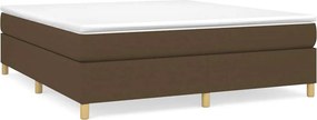Box spring postel s matrací tmavě hnědá 160x200 cm textil 3144533