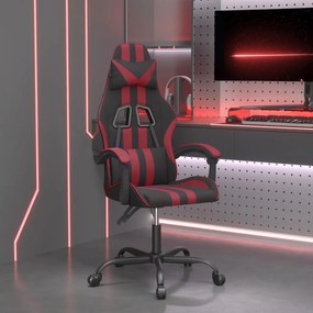 Herní židle černá a vínová umělá kůže 3143825