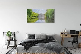 akrylový obraz Varšavský Palác lesního jezera 125x50 cm