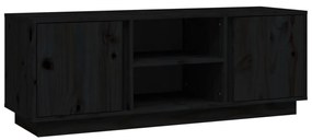 814478 vidaXL TV skříňka černá 110x35x40,5 cm masivní borové dřevo