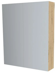 Mereo, Mereo Koupelnová zrcadlová skříňka 60 cm, galerka, 2 x dvířka, Multidecor, Dub San remo sand, MER-CN798G62DSAN