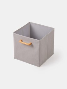 Sinsay - Skládací úložný box s dřevěnou rukojetí - šedá