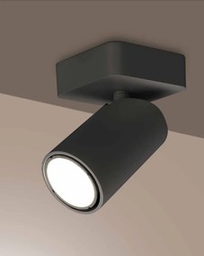 Mantra 6713 SAL, nástěnné/stropní černé spotové svítidlo 1xGU10, 8x8cm