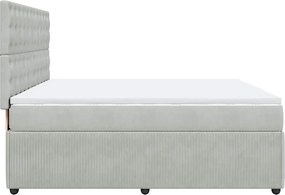 Box spring postel s matrací světle šedá 180x200 cm samet 3292418