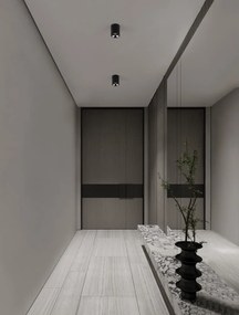 Minimalická bodová svítilna Aneto Černá