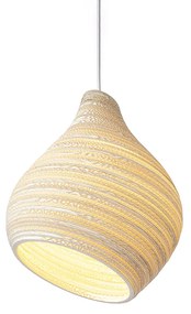 Svěšené designové svítidlo Hive z recyklovaného kartonu Dekor: Blonde, Rozměr: ø 230 mm x 280 mm