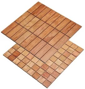 TŘEŠEŇ mozaika 2D - dřevěný obklad do koupelny a kuchyně 30 x 30 mm